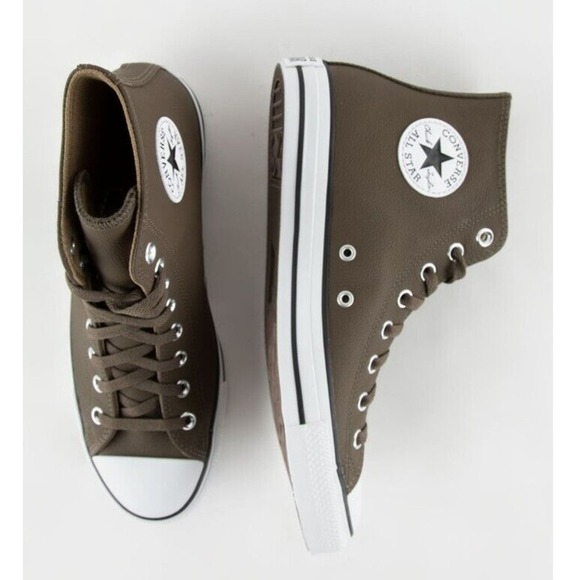 Converse | Shoes | Converse Chuck Taylor All Star Brown Leather High ...